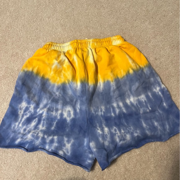 Shorts | Blue And Yellow Tie Dye Shorts | Poshmark